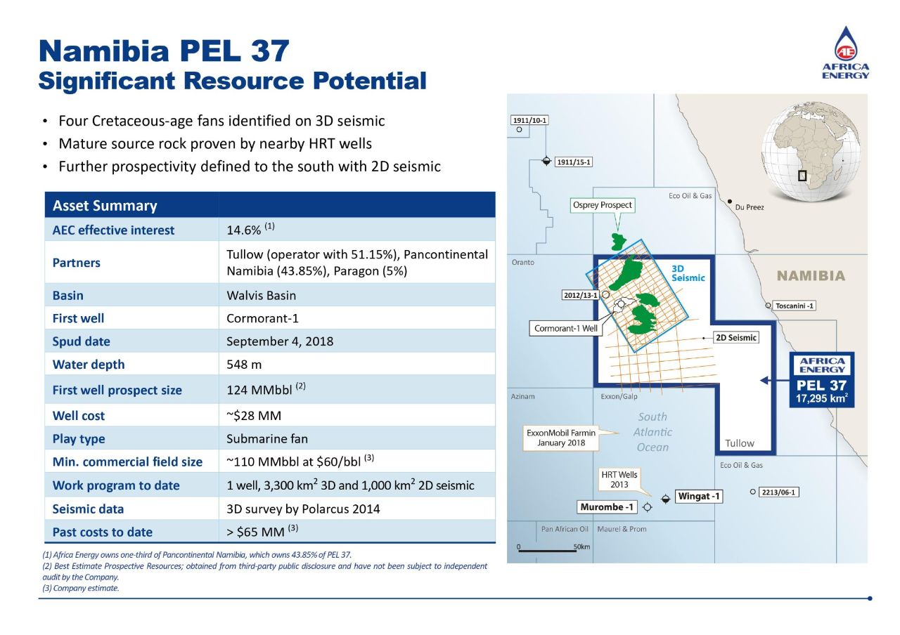 Namibia, PEL 37 | Africa Energy Corp.